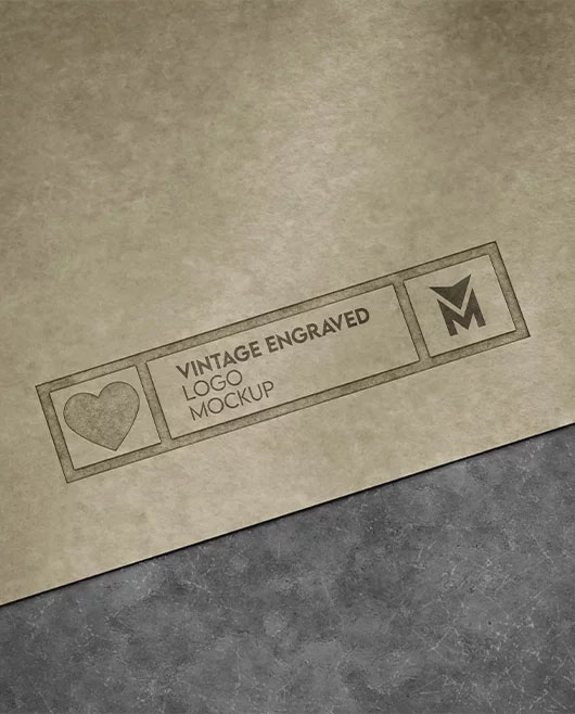 Vintage Engraved Logo Mockup Free Download | Resource Boy