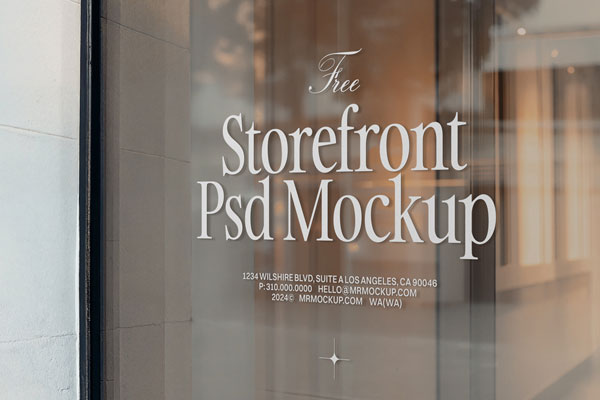 Window Storefront Mockup Free Download | Resource Boy