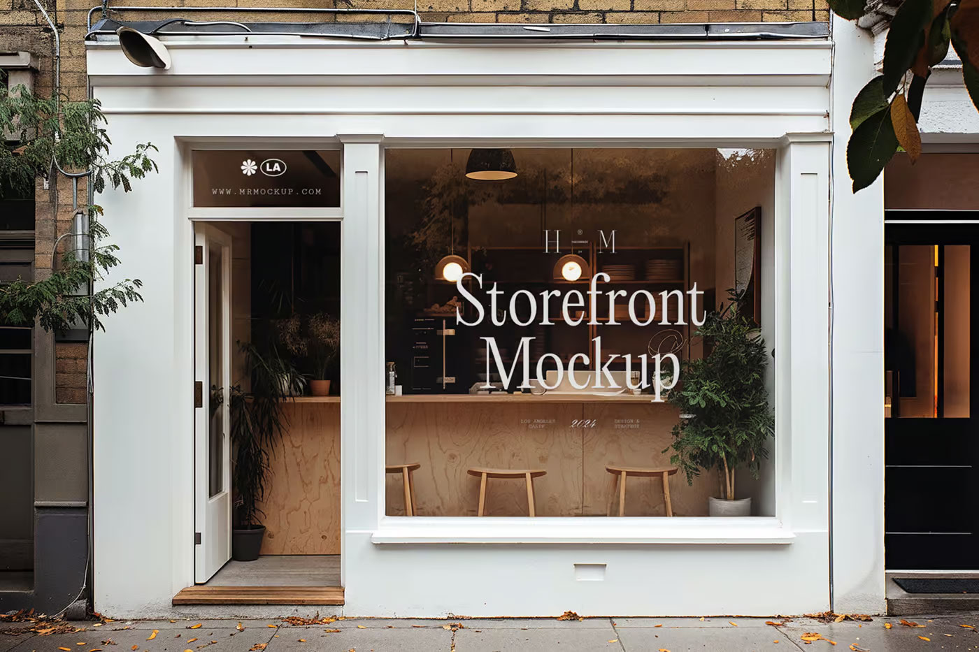 Wooden Storefront Mockup Free Download | Resource Boy