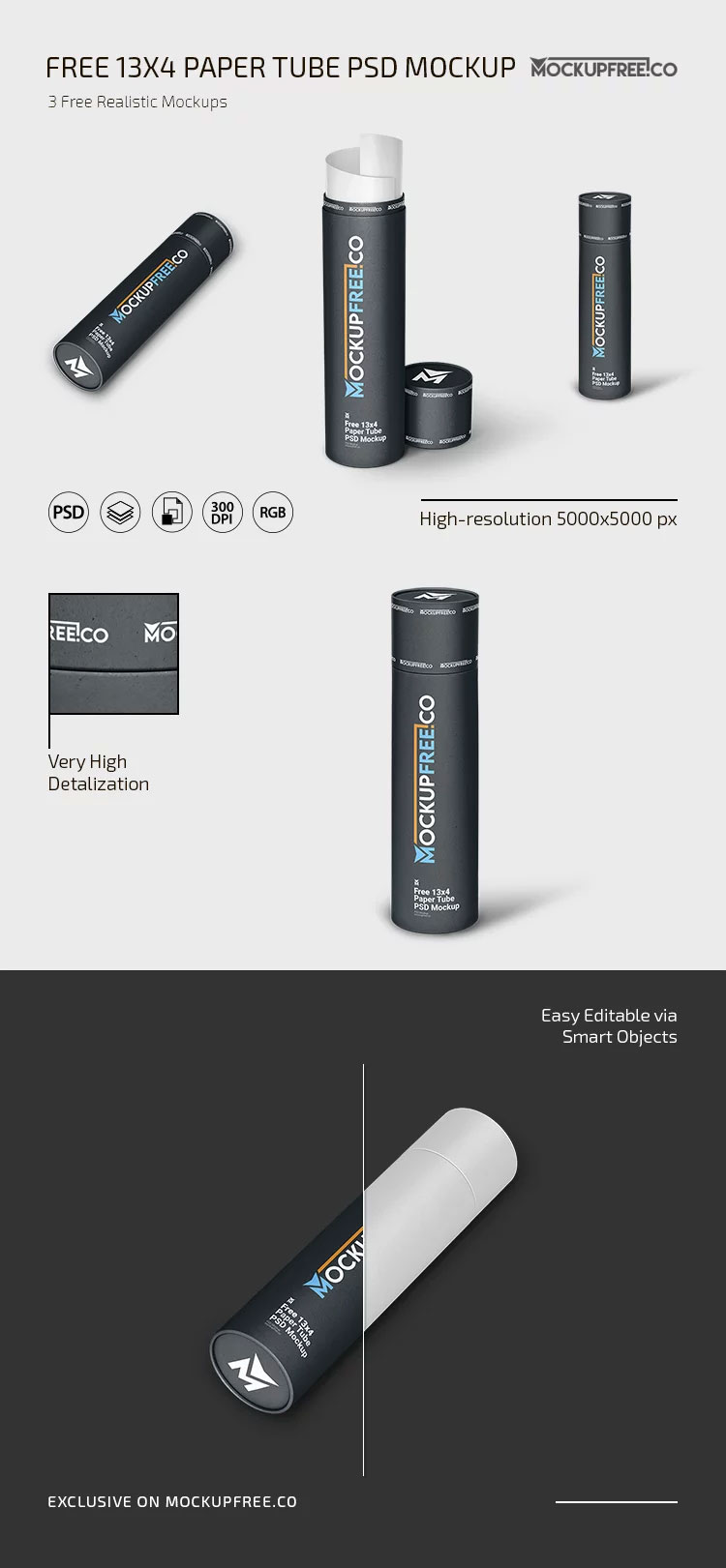 13:4 Paper Tube Mockup Free Download | Resource Boy