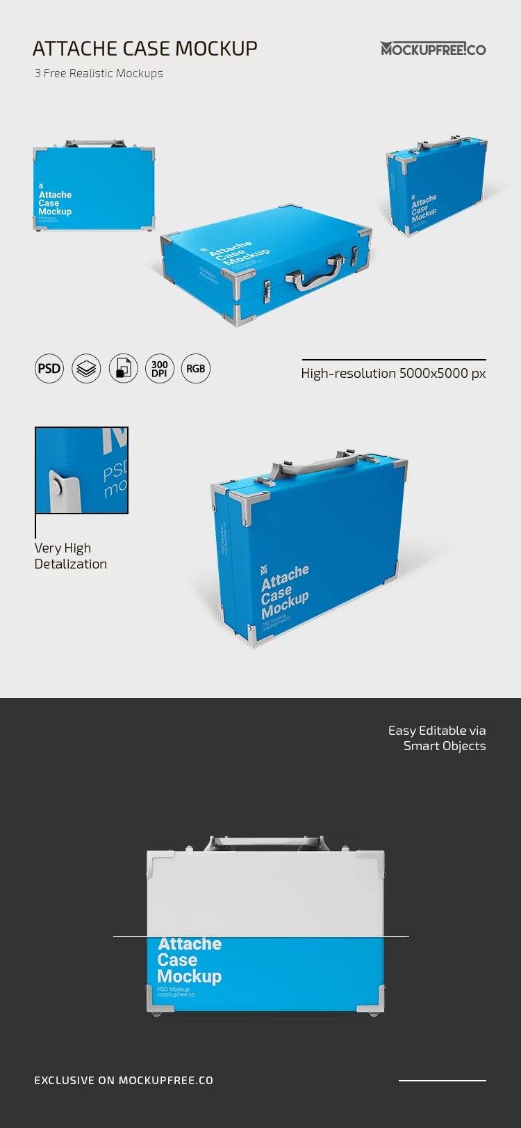 Attache Case Mockup Free Download | Resource Boy