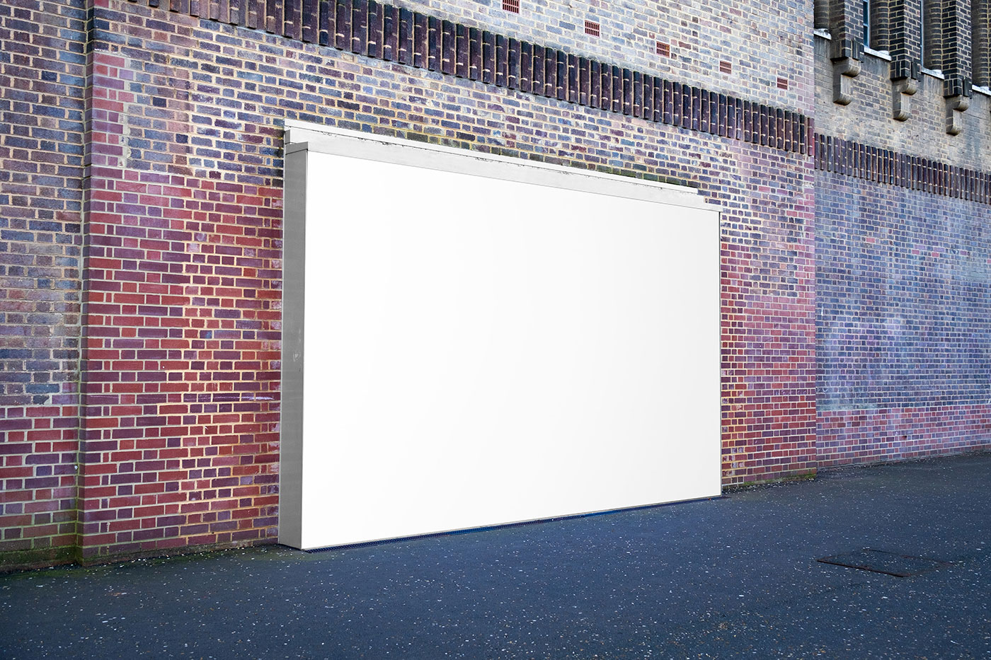Big Billboard on Wall Mockup Free Download | Resource Boy
