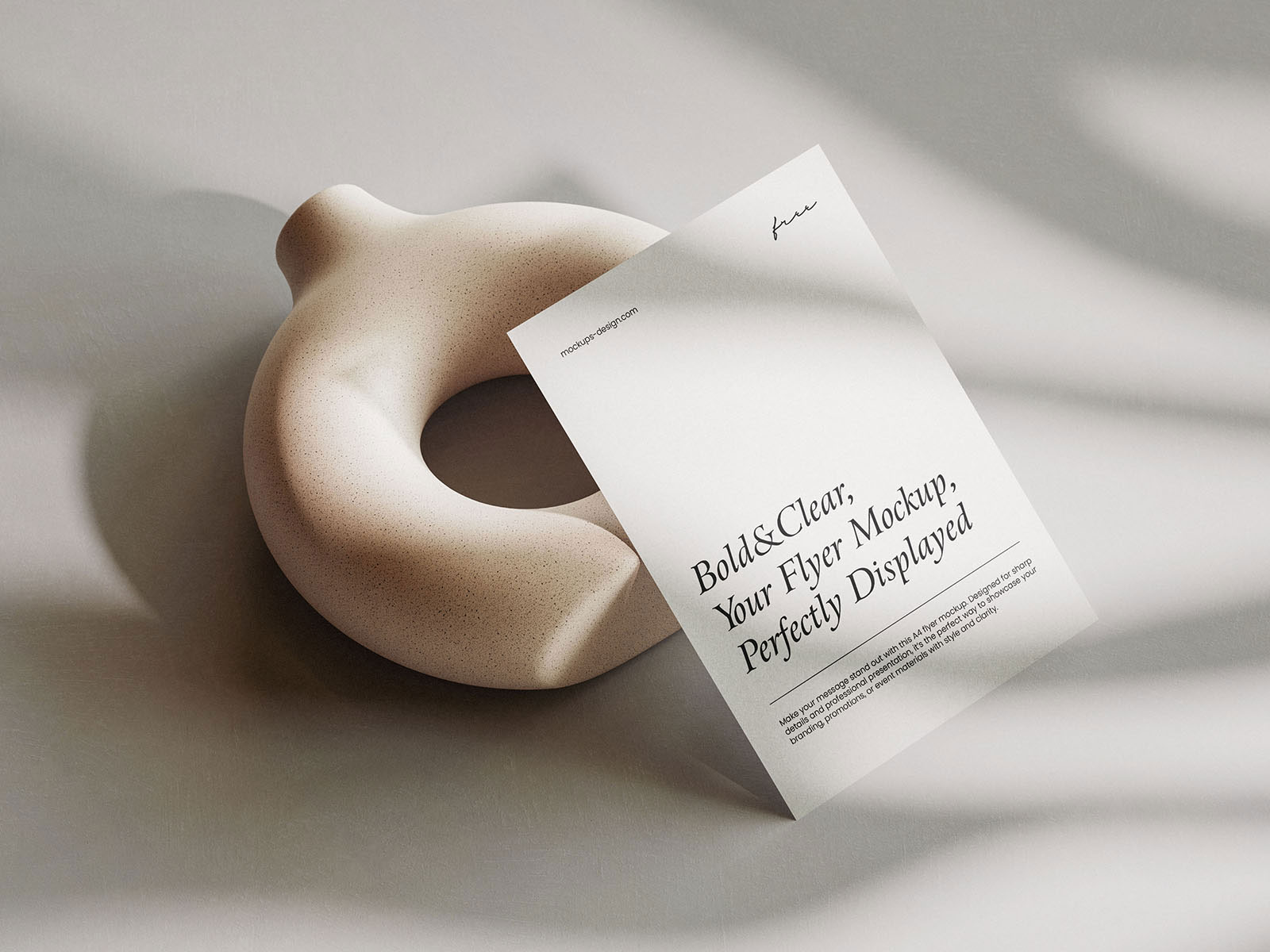 Elegant A4 Flyer Mockup with Artistic Display Free Download | Resource Boy