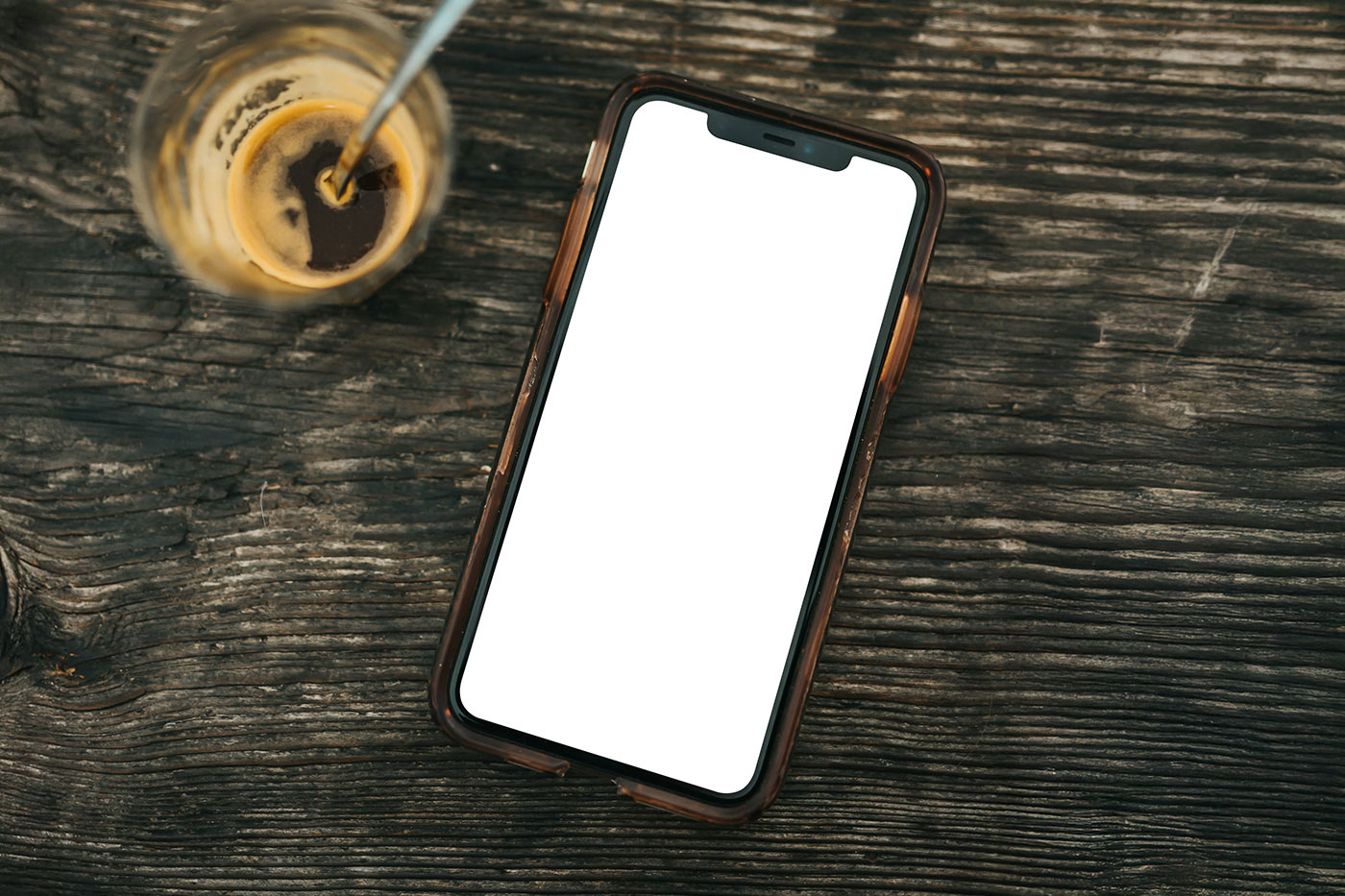 iPhone on Wood Mockup Free Download | Resource Boy
