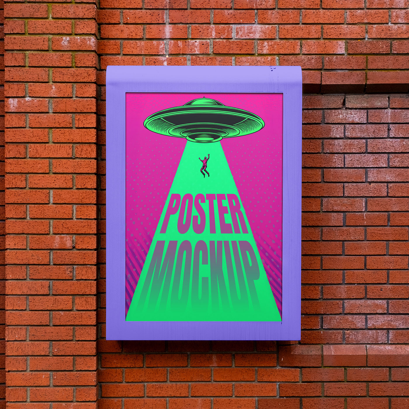 Poster on Brick Wall Mockup Free Download | Resource Boy