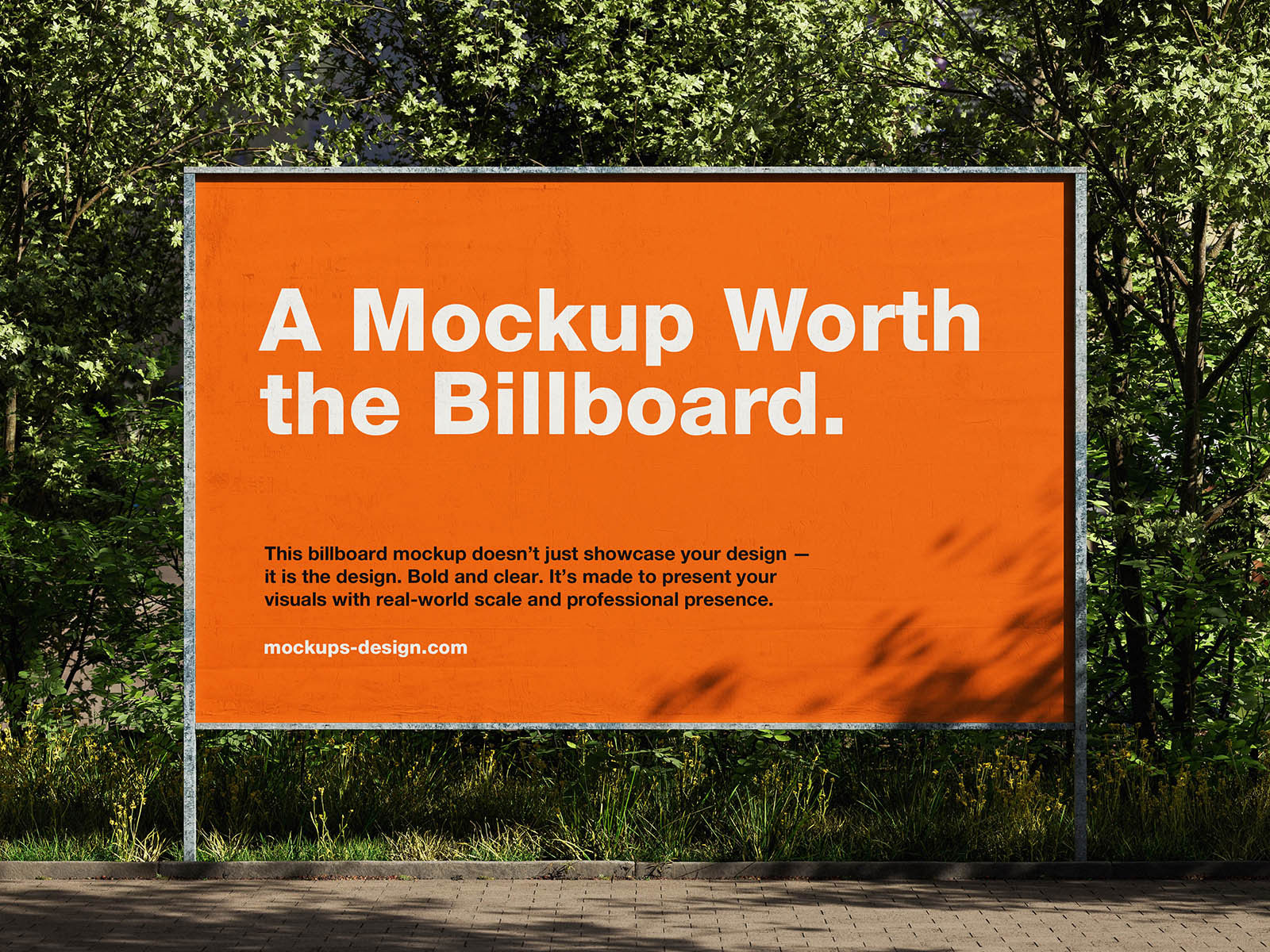 Realistic Outdoor Billboard Mockup Free Download | Resource Boy