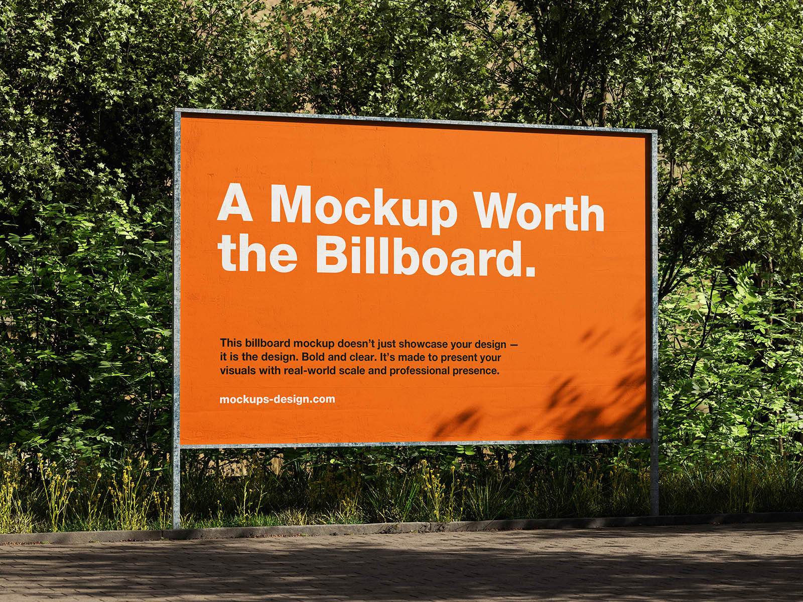 Realistic Outdoor Billboard Mockup Free Download | Resource Boy