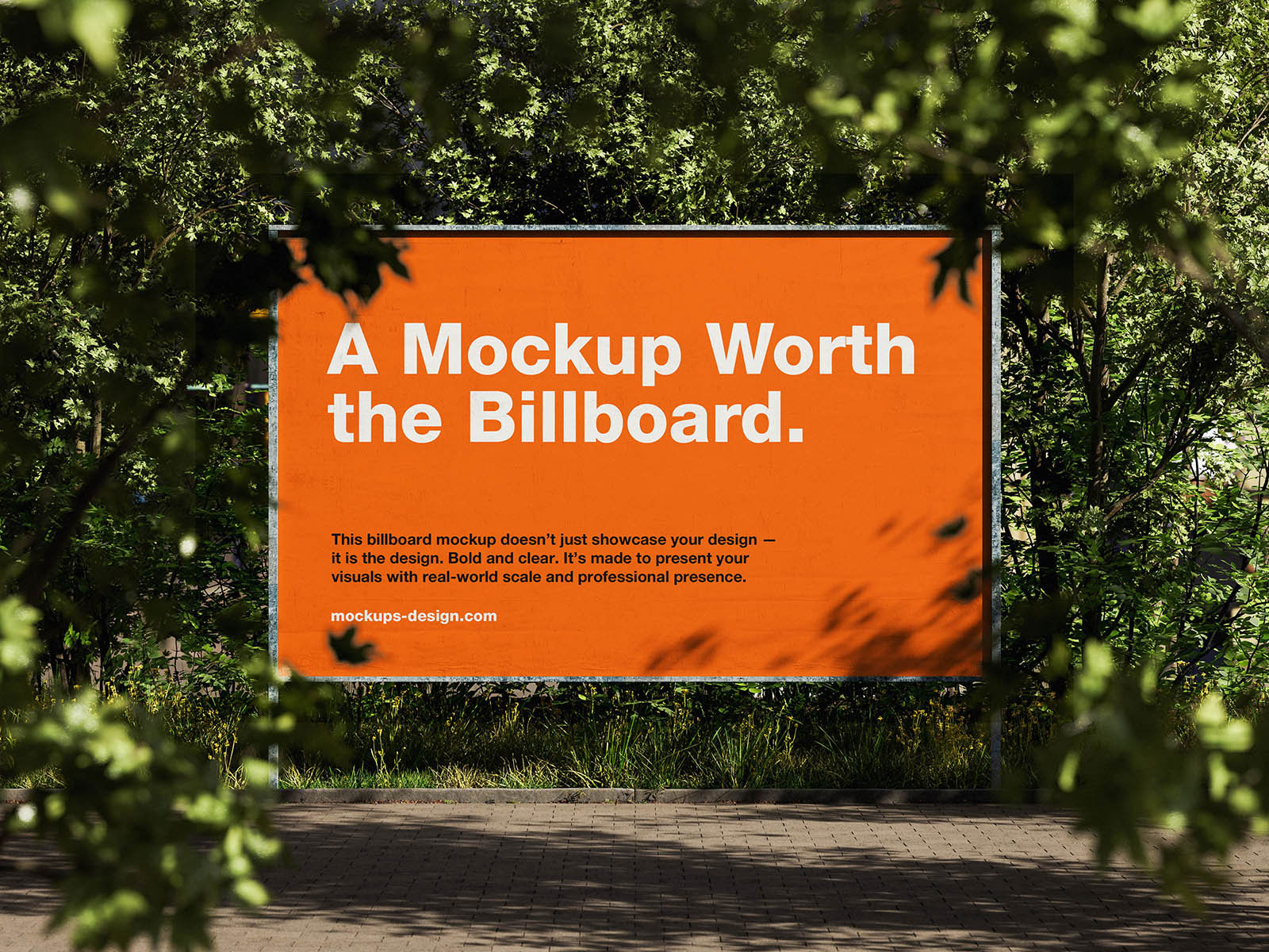 Realistic Outdoor Billboard Mockup Free Download | Resource Boy