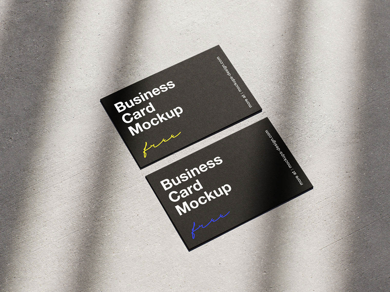 Shadowed Business Card Mockup Free Download | Resource Boy