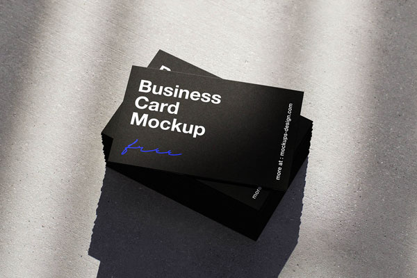 Shadowed Business Card Mockup Free Download | Resource Boy