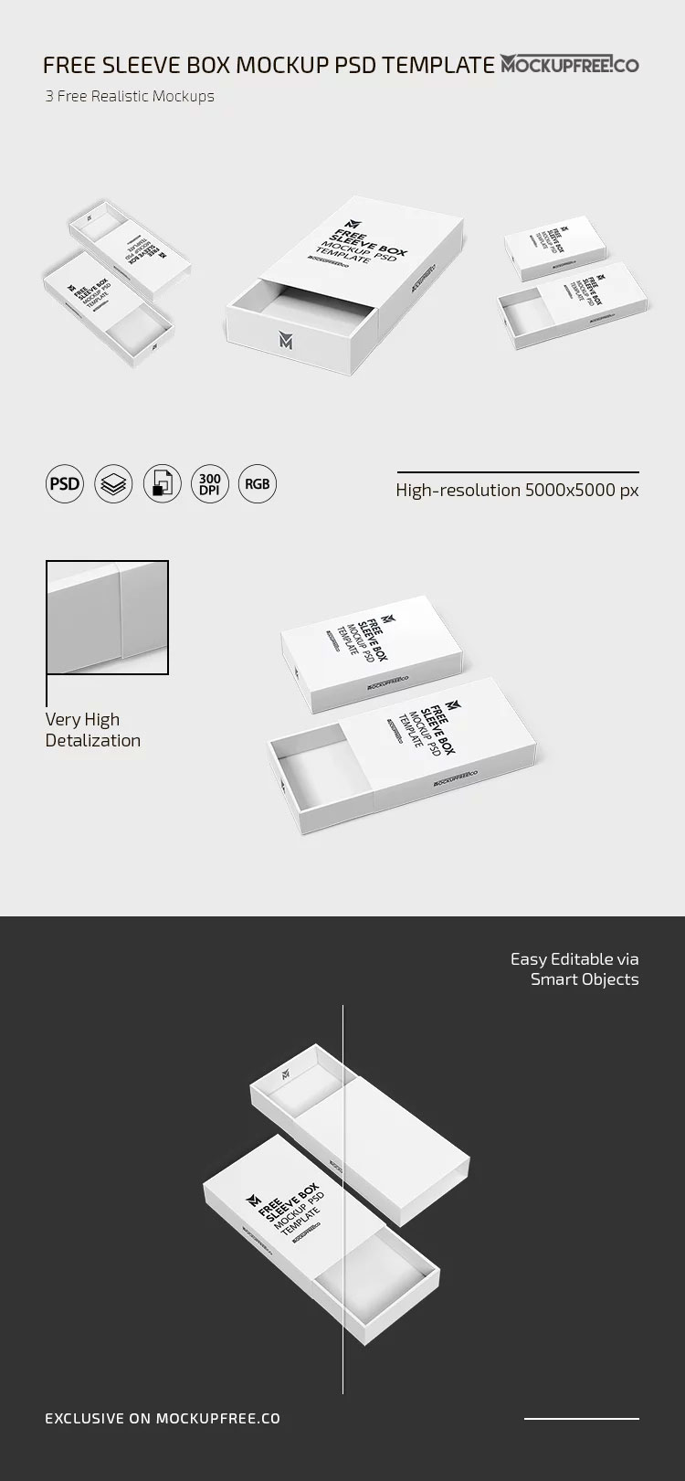 Sleeve Box Mockup Free Download | Resource Boy