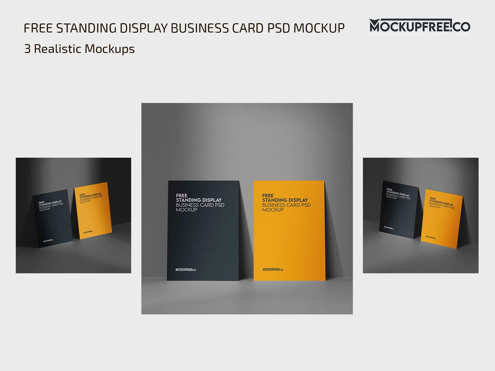 Standing Display Business Card Mockup Free Download | Resource Boy