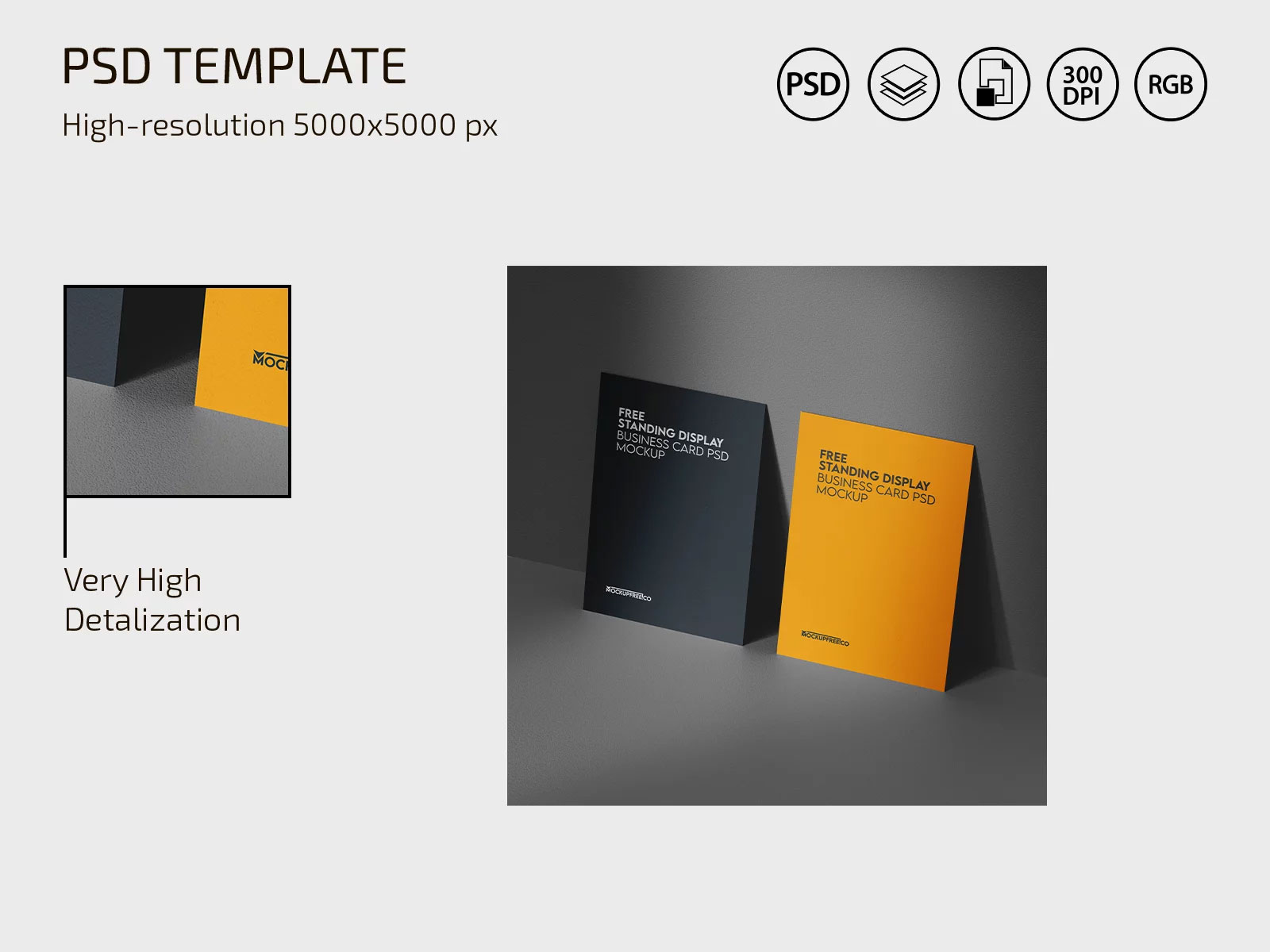 Standing Display Business Card Mockup Free Download | Resource Boy