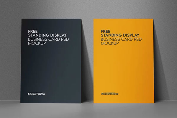 Standing Display Business Card Mockup Free Download | Resource Boy
