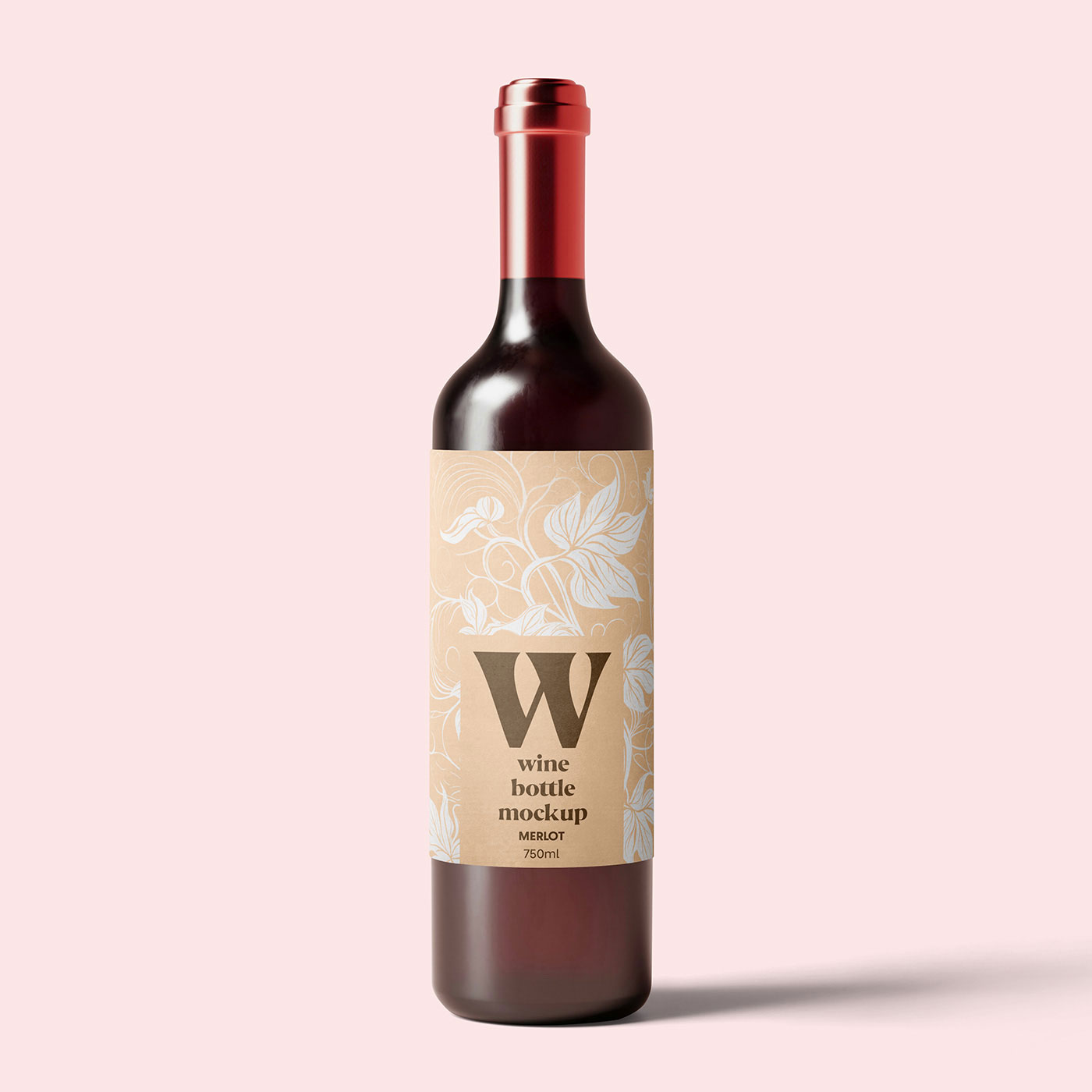Standing Wine Bottle Mockup Free Download | Resource Boy