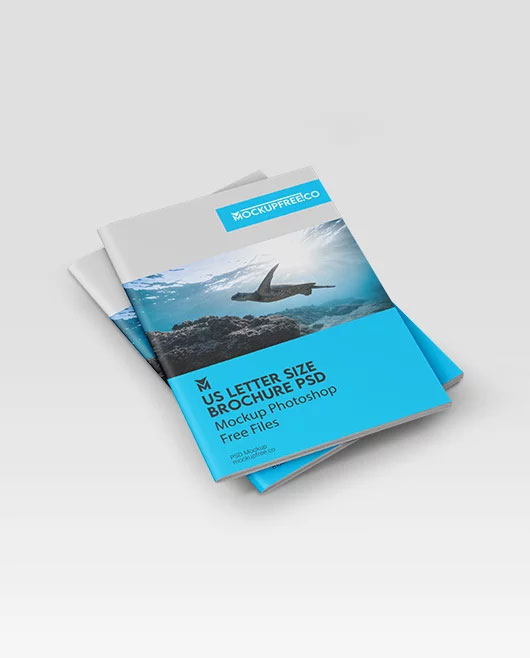 US Letter Size Brochure Mockup Free Download | Resource Boy