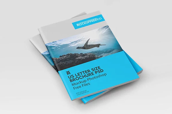 US Letter Size Brochure Mockup Free Download | Resource Boy