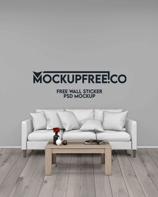 Wall Sticker Mockup Free Download | Resource Boy