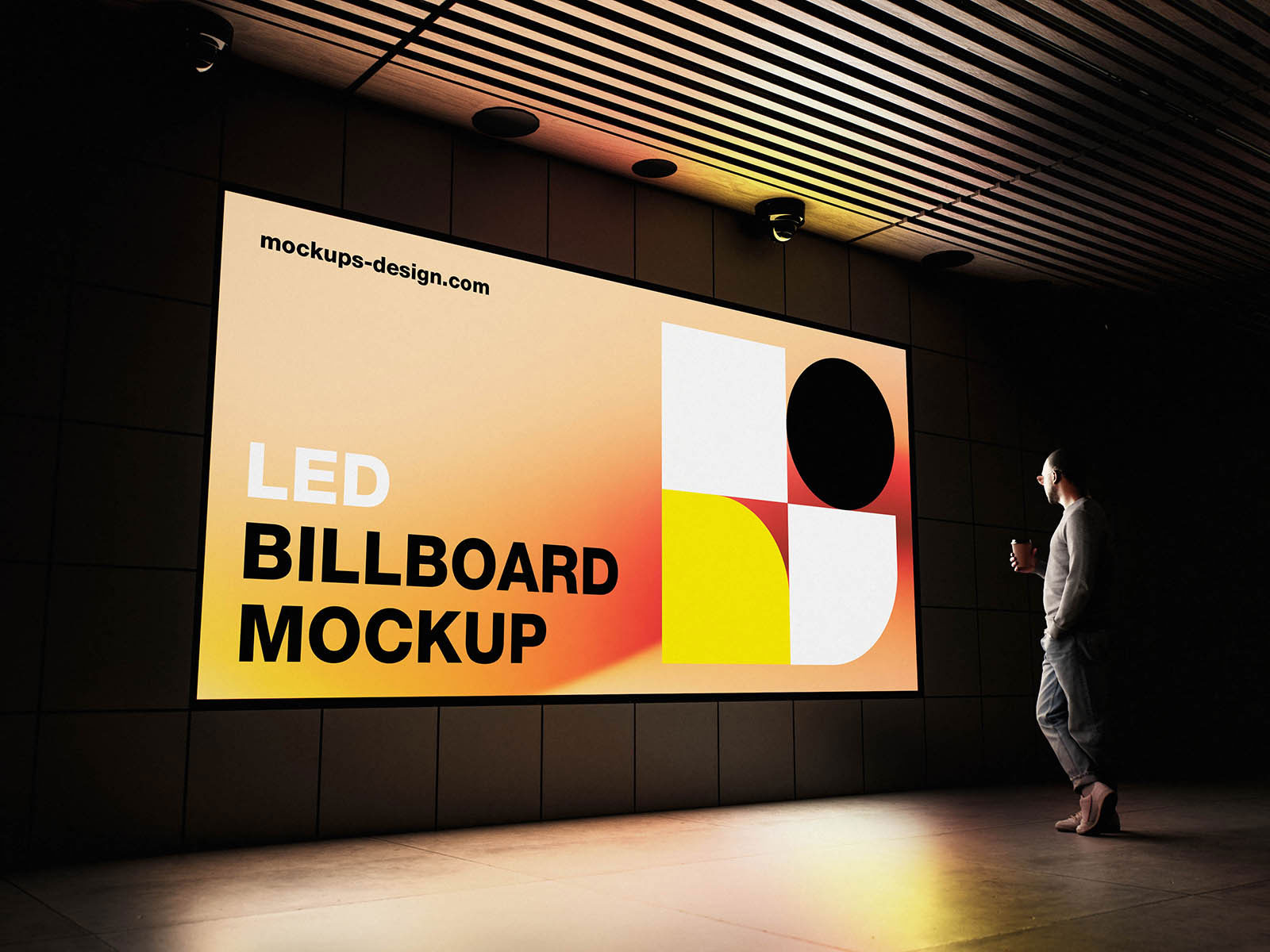 Ambient LED Billboard Mockup Free Download | Resource Boy