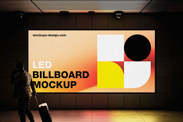 Ambient LED Billboard Mockup Free Download | Resource Boy
