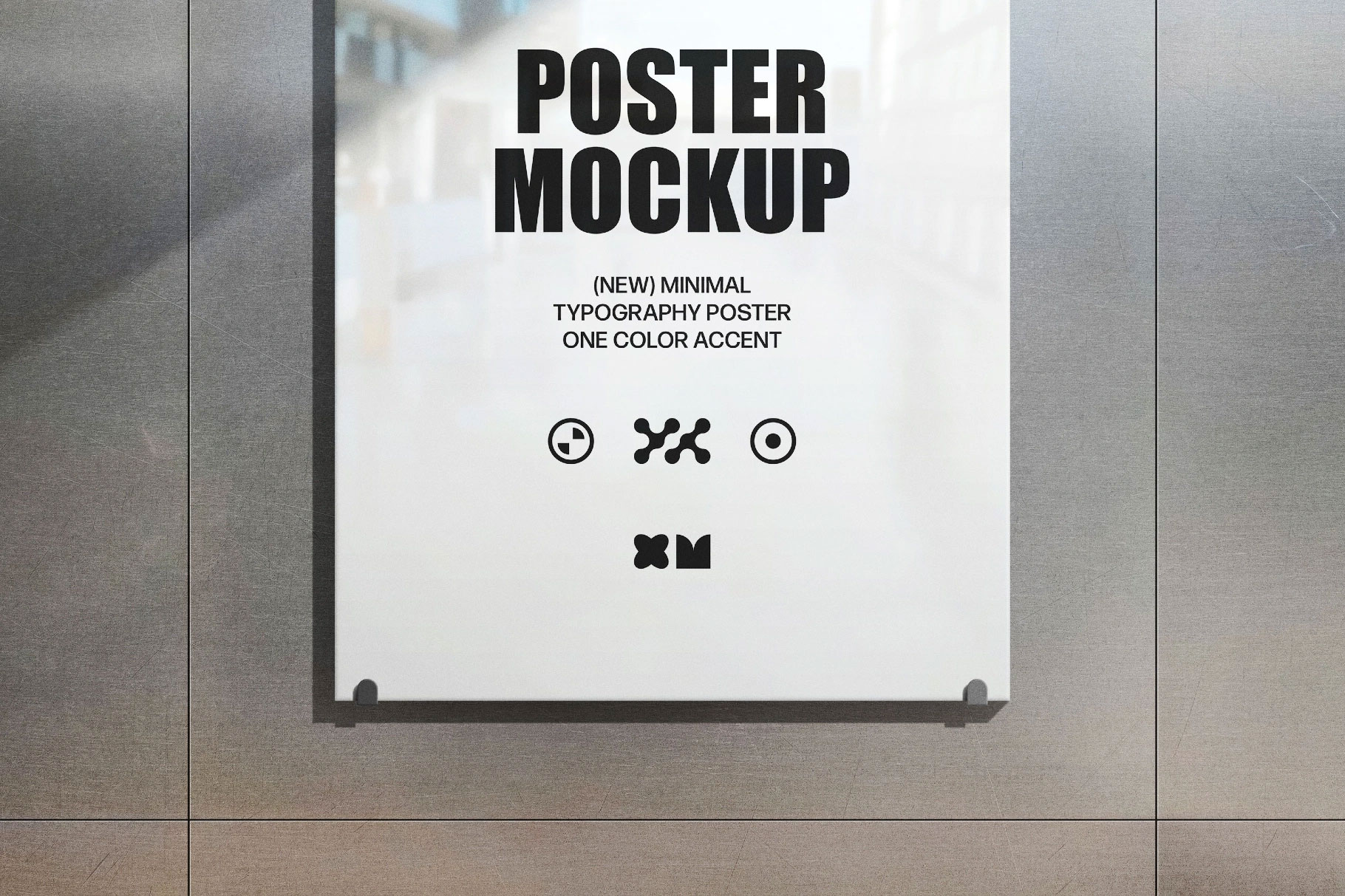 Glass Poster Mockup Free Download | Resource Boy