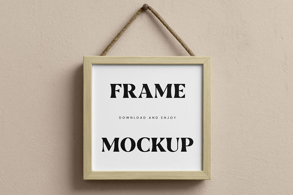 Square Wooden Frame Mockup Free Download | Resource Boy