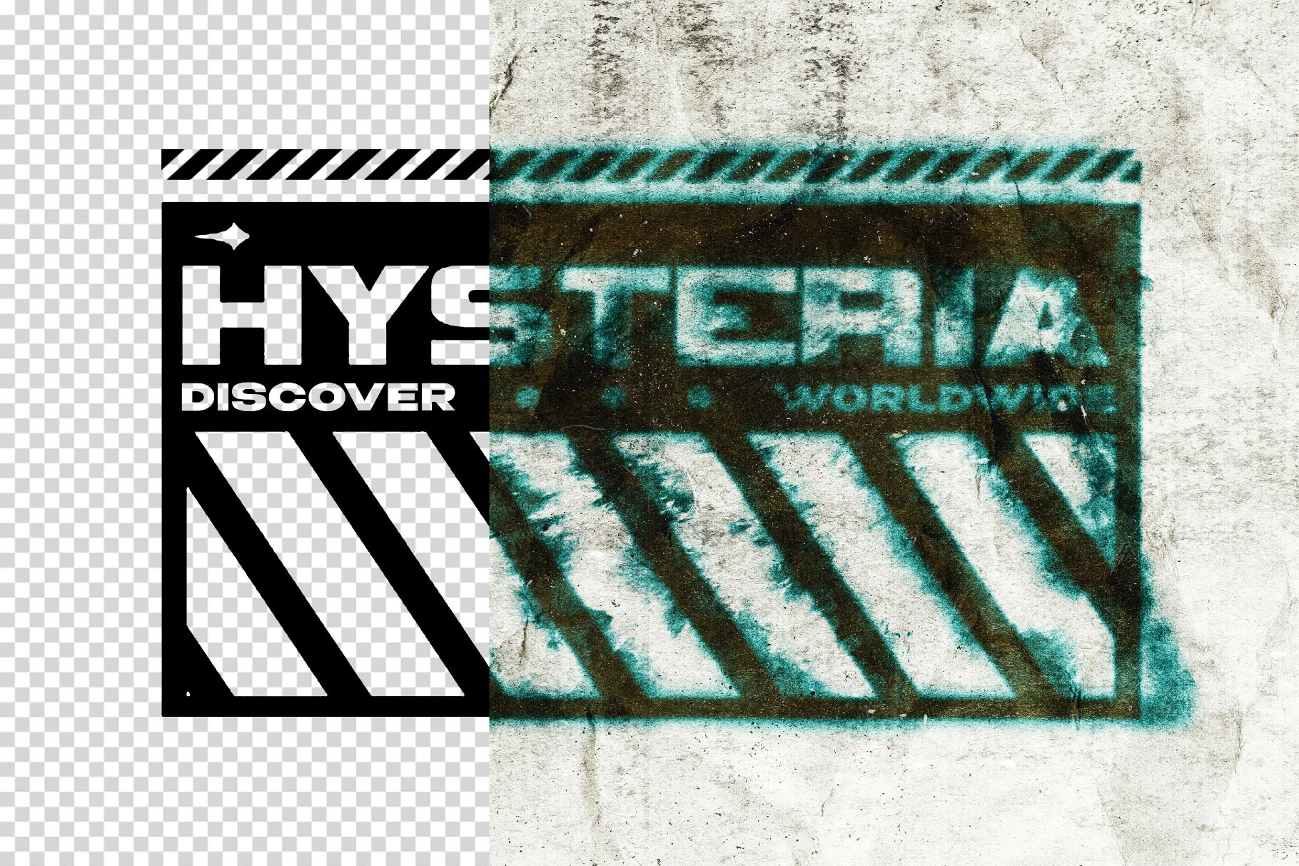 Distressed Misprint Text Effect / Logo Mockup Free Download | Resource Boy