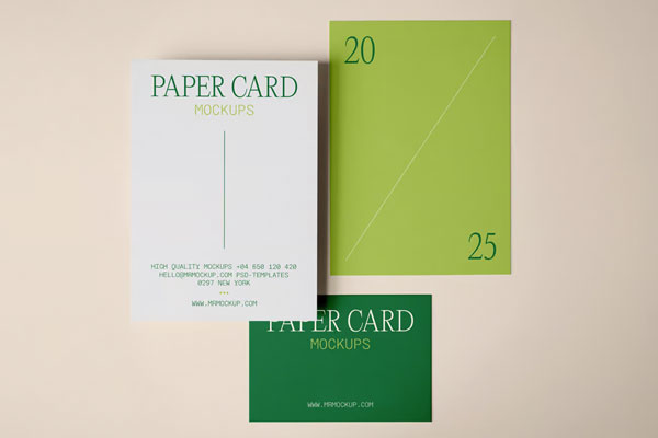 Stationery Paper Card Mockups Free Download | Resource Boy